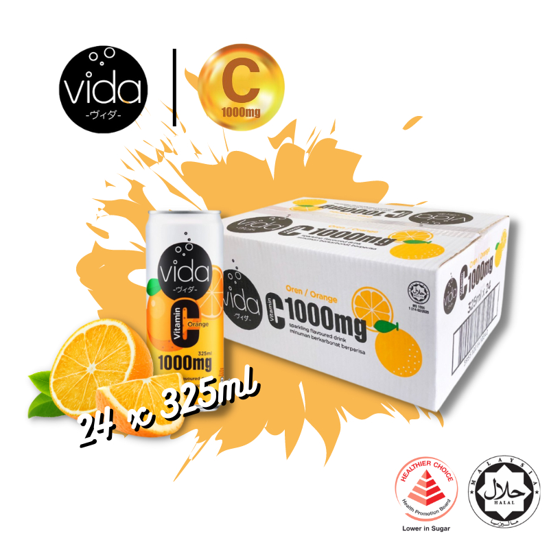 [Vida C][1000mg] Orange 325ml x 24 | Shopee Singapore