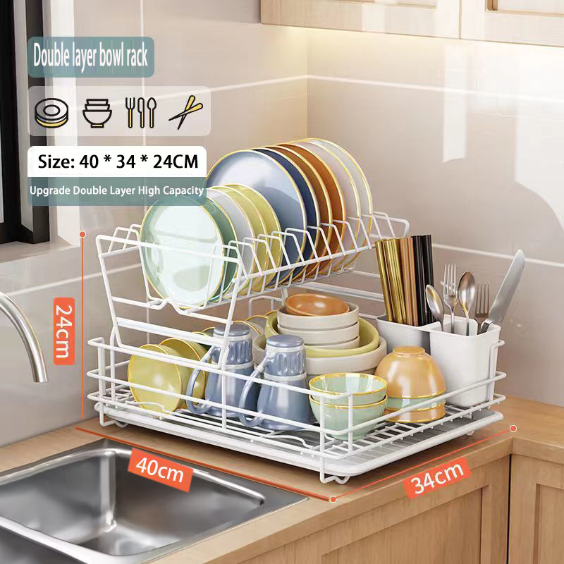 [SG STOCK] Kitchen Drying Dish rack Drain Rack Dish Drying Rack with ...