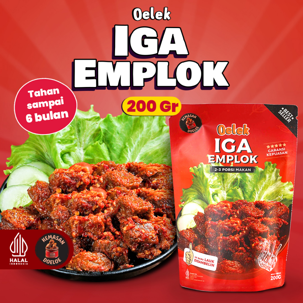 Original OELEK Iga Emplok 100g/ 200g Lauk Instant Indonesian Sambal ...