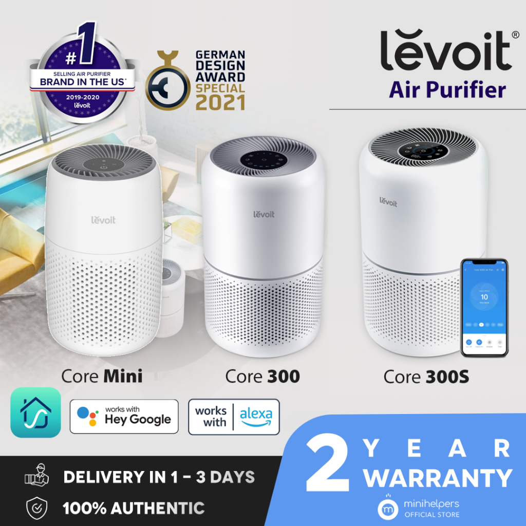 【READY STOCK】Levoit Core Mini / 300 / 300S Smart Air Purifier 3-Stage Advanced Filtration for ...