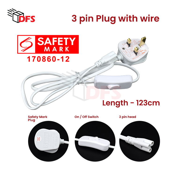 DFS LED T5 Tube Plug with Safety Mark | Shopee Singapore