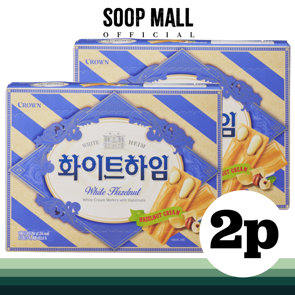 [Bundle of 2] *Ready Stock* CROWN White Heim 284g(18ea)*2p White ...