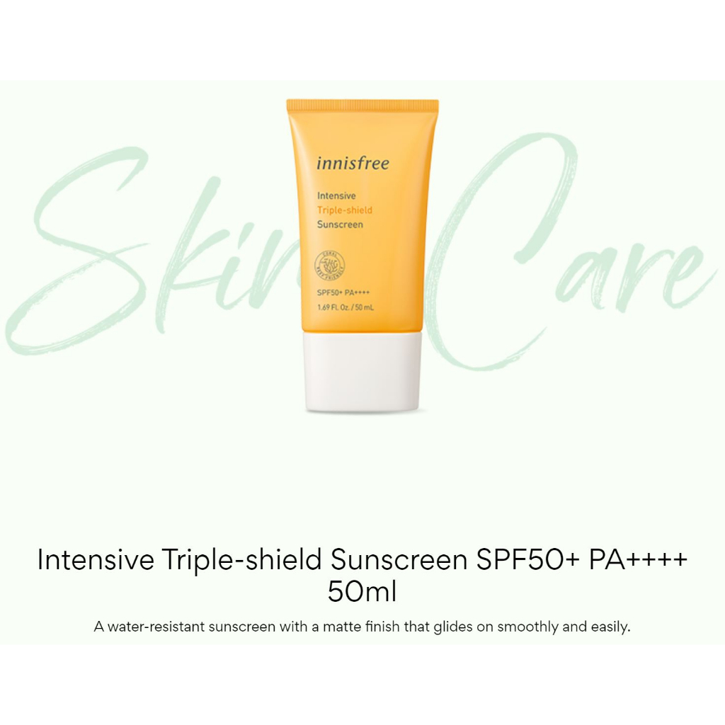 Innisfree Intensive Triple Shield Sunscreen SPF 50+ PA+++ 50ml (reduces appearance of wrinkles ...