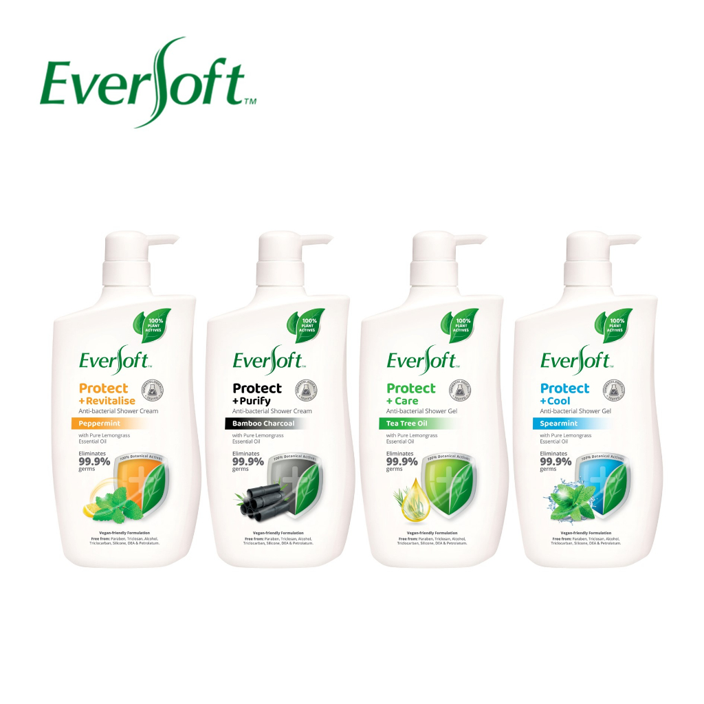 [Bundle of 2] EVERSOFT Anti-Bacterial Shower Cream 950ml x2 [4 variants to choose] [Body Wash ...