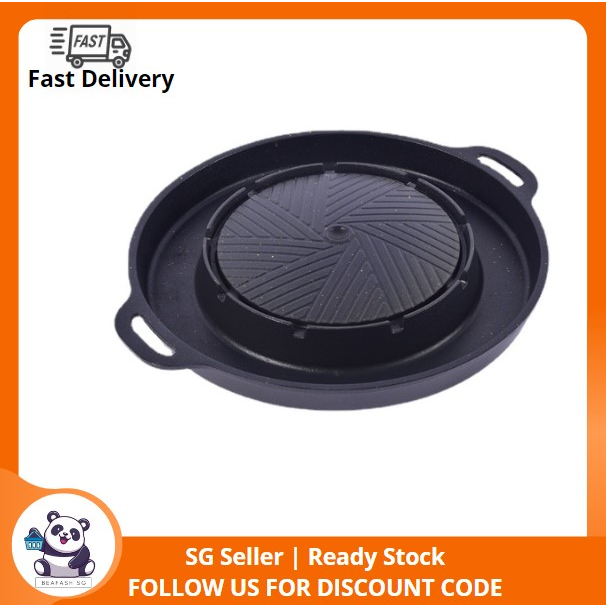 Mookata Thai Korean BBQ Smoke Steak Grill Charcoal Pan Pork Hot Pot Non ...