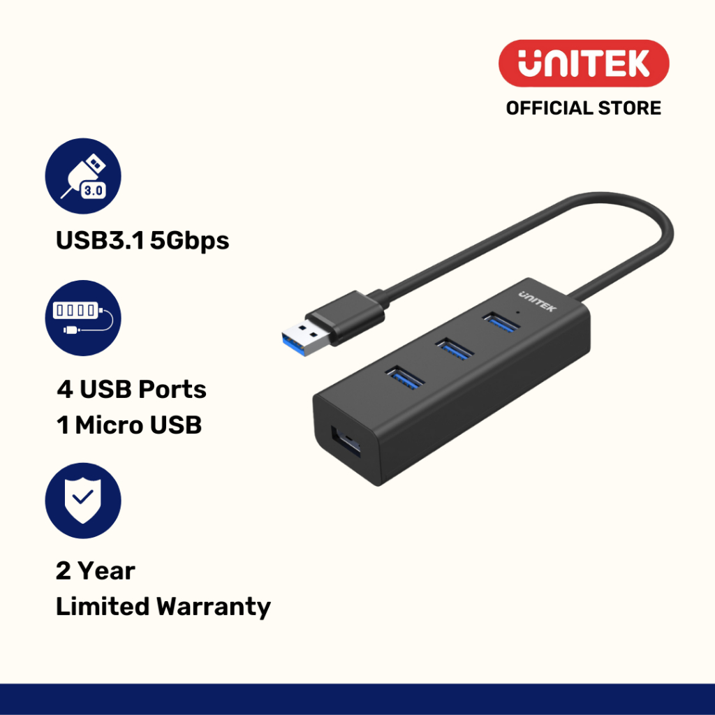 Unitek 4 Ports USB Hub (USB 2.0 / USB 3.0) | Shopee Singapore