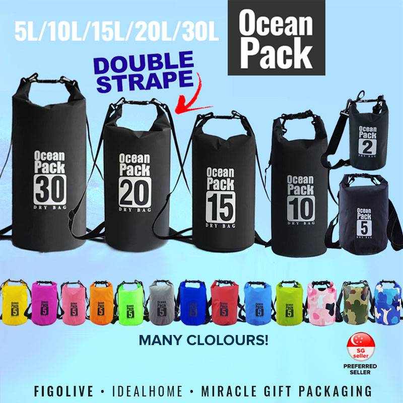 [SG Ready Stock] 5L / 10L /15L / 20L / 30L Ocean Pack Dry Bag Outdoor ...
