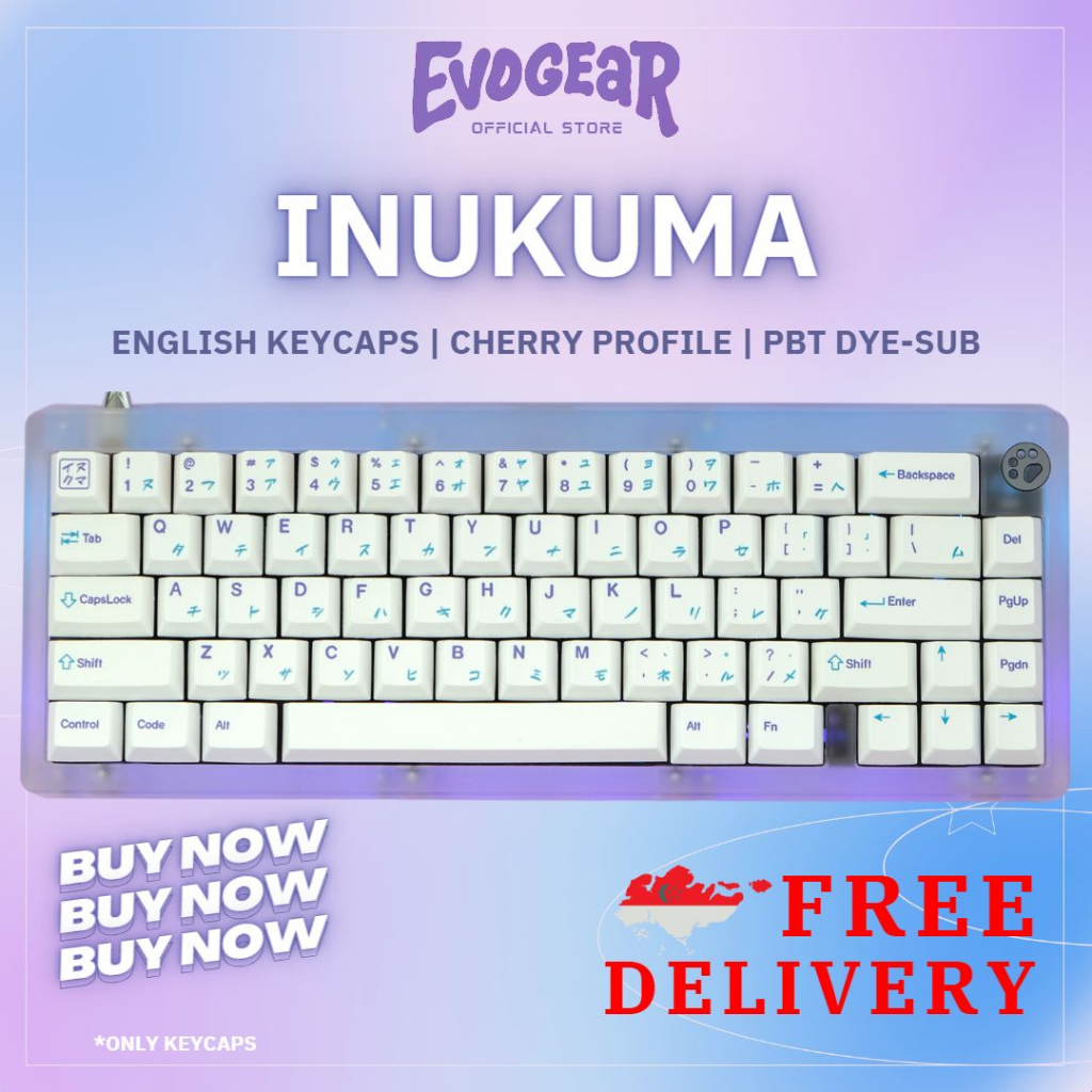 [SG READY STOCK] Inukuma Keycaps | 134 Keys | Cherry Profile | PBT Dye ...