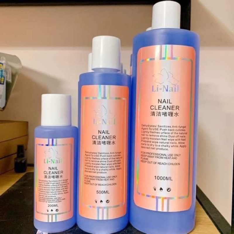 Li-nail gel cleanser 1000ML (for cleansing top Gel polish ) | Shopee ...