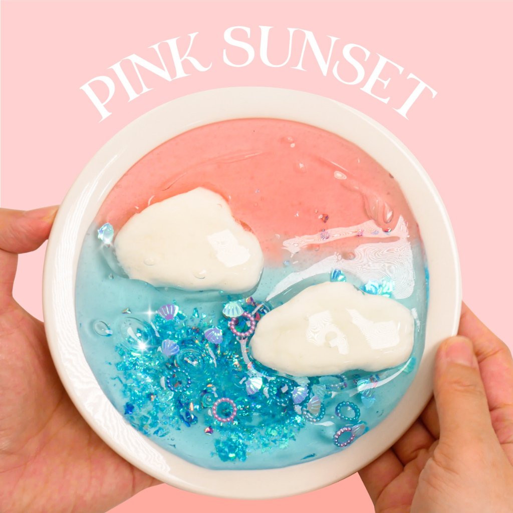 [Palette Slime] Pink Sunset Slime | Food Slime | DIY Slime | Sherbet ...