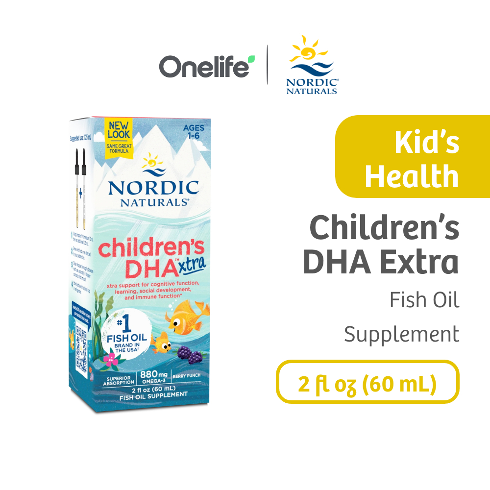 Nordic Naturals Children's DHA Xtra 880mg Omega 3 60ml (2 fl oz) (Ages ...