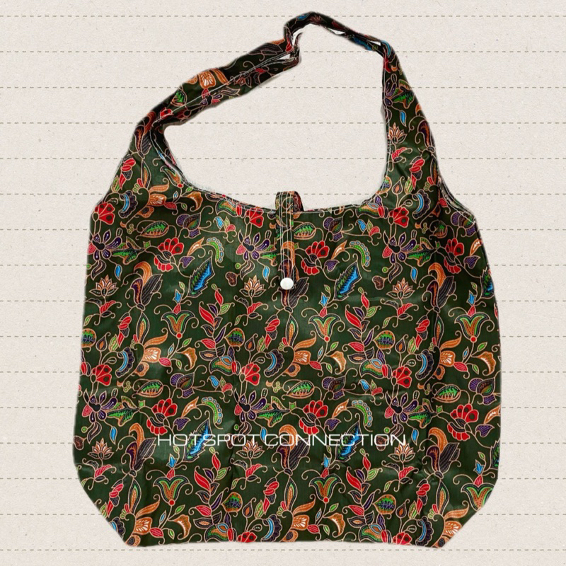 [SG SELLER] Batik Green Shopping Recycle Bag | Shopee Singapore