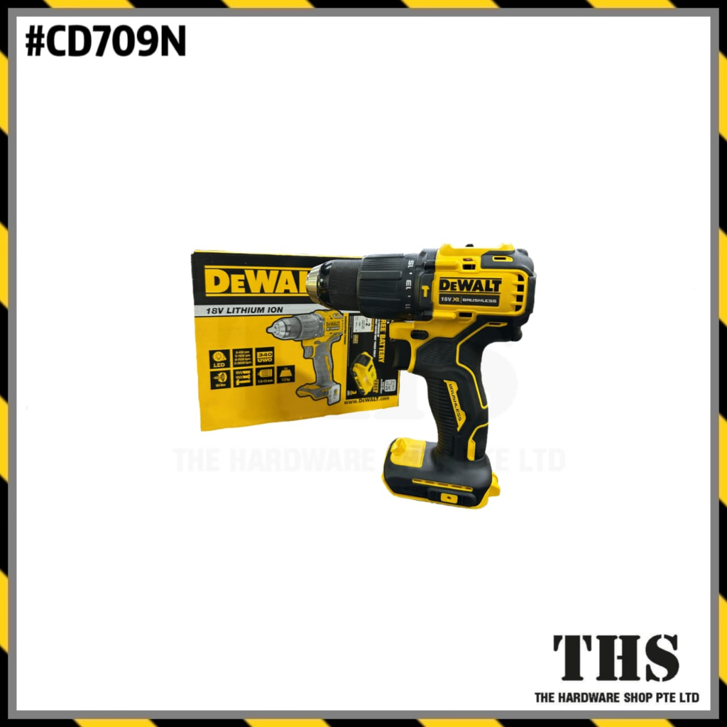 DEWALT 20V Max Brushless Atomic Hammer Drill (CD709N) | Shopee Singapore