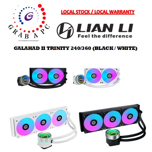 LIAN LI GALAHAD II TRINITY AIO CPU LIQUID COOLER 240MM/360MM BLACK ...