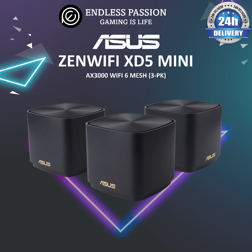 Asus ZenWiFi AX XD5 Mini Black AX3000 WiFi 6 Mesh | Shopee Singapore