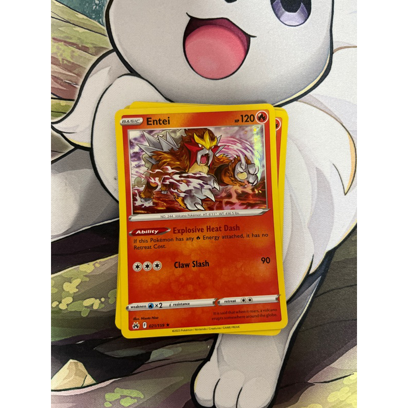 Entei Holo 021/159 Crown Zenith Pokemon | Shopee Singapore