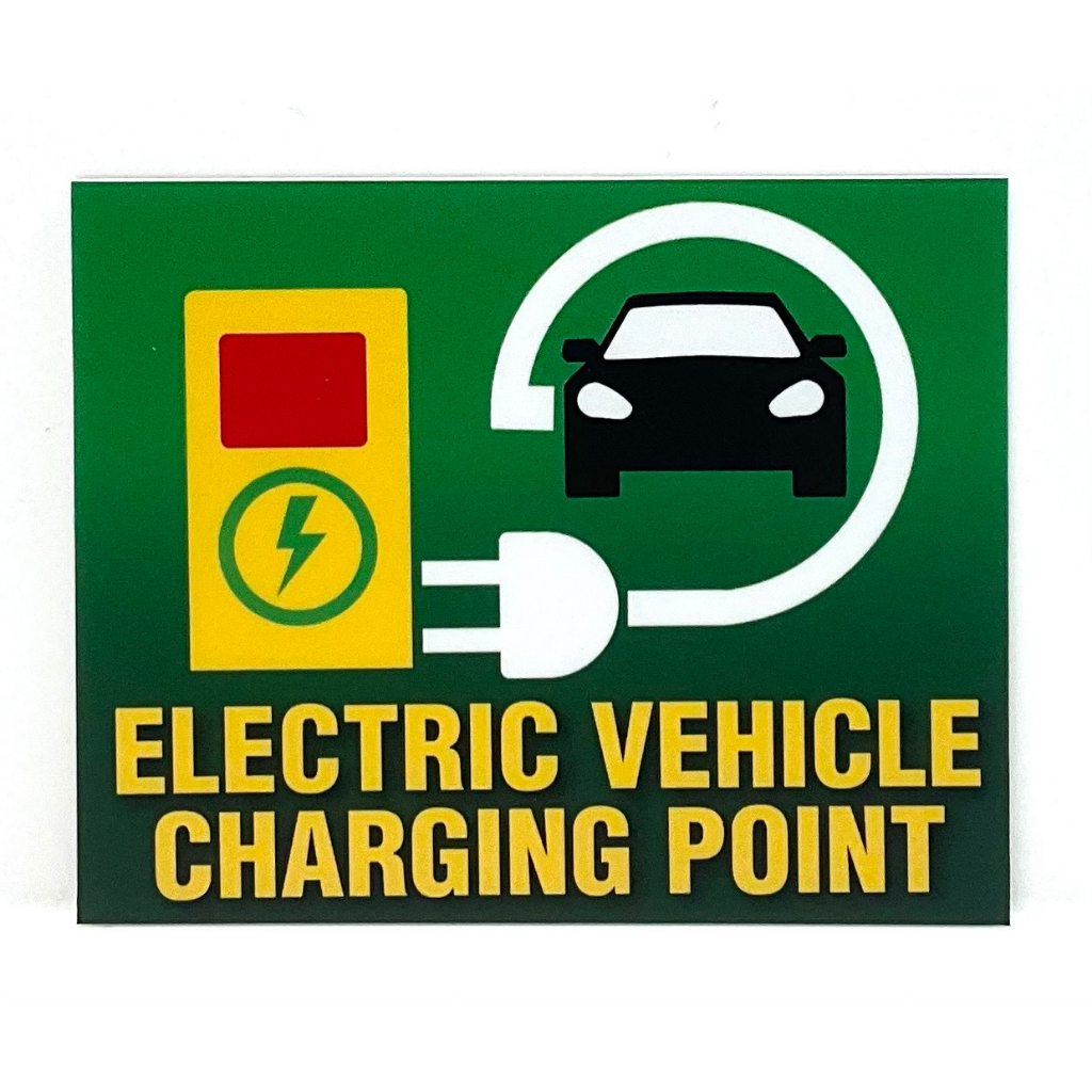 ELECTRIC VEHICLE CHARGING POINT SIGNAGE ( 100mm x 80mm ) | Shopee Singapore