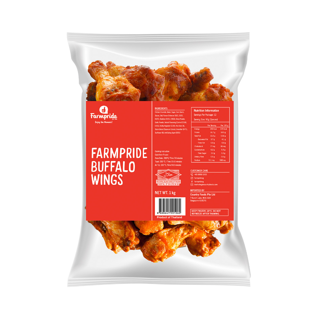 Farmpride Buffalo Wings 1kg [Frozen] | Shopee Singapore