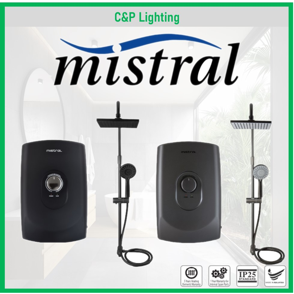 Mistral Instant Shower Water Heater with Rain Shower MSH99 | Shopee ...