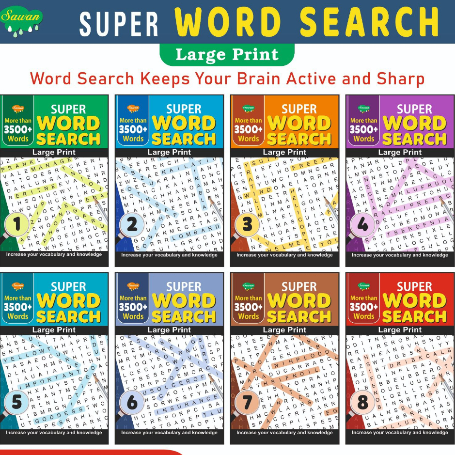 Word Search Book for Kids/Super Word Search 3500 Words/Large Print 7 ...