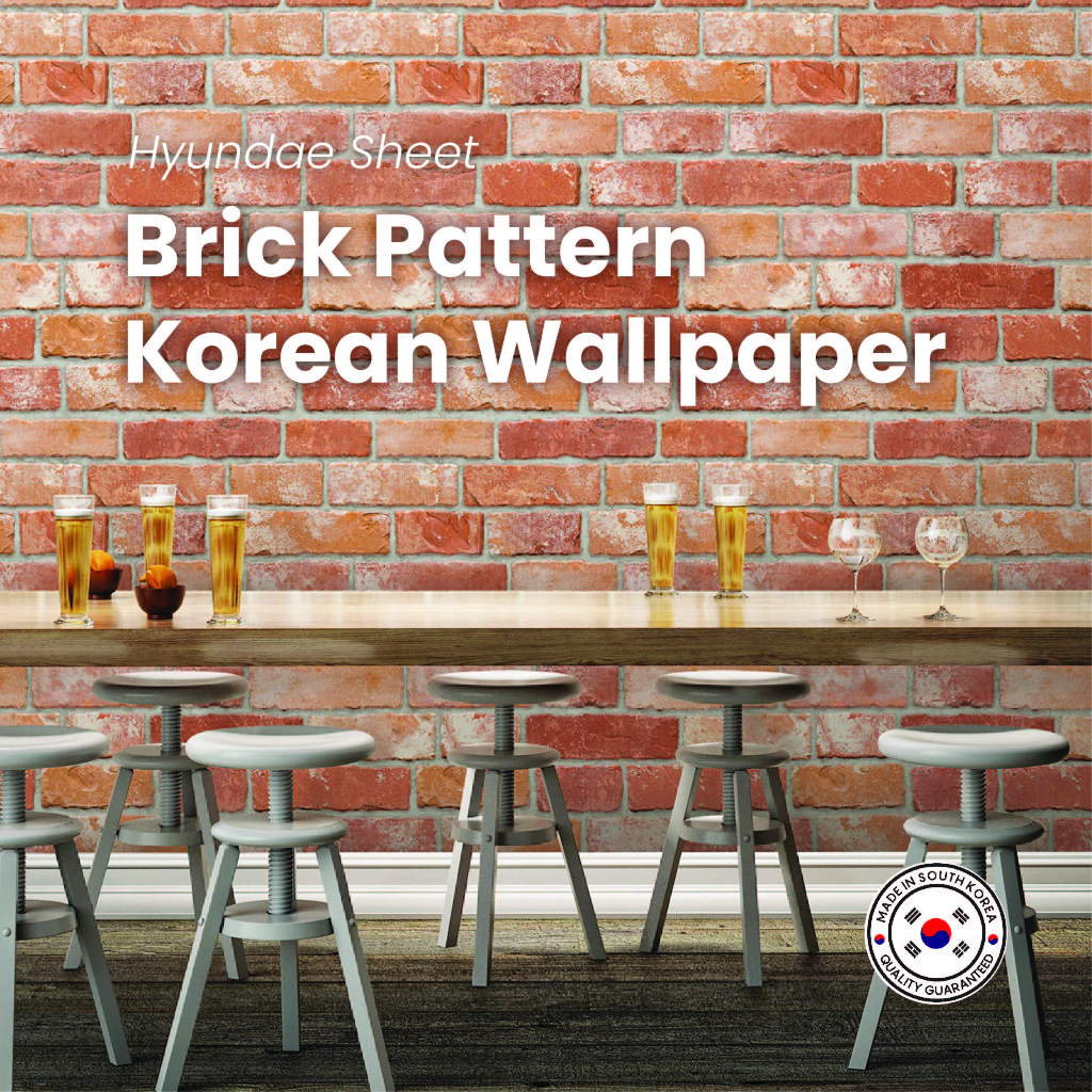 Lovehouse226 HYUNDAE Sheet korean sticker wallpaper Stone Brick Motif ...