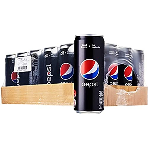Pepsi Black Soft Drink, 320ml, (Pack of 24) No Calorie | Zero Sugar ...