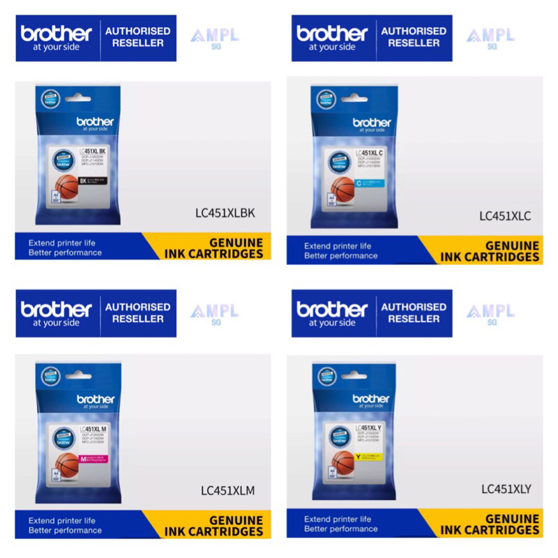 Genuine Brother LC-451XL Ink Cartridges LC451XLBK | LC451XLC | LC451XLM ...