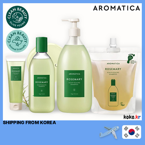 AROMATICA Rosemary Scalp Scaling Vegan Shampoo ( 180ml / 400ml / 1000ml ...
