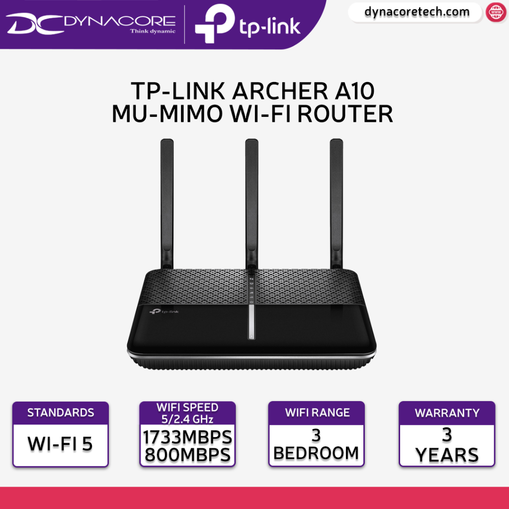 TP-LINK Archer A10 AC2600 MU-MIMO Wi-Fi Router - 3 Years Local warranty ...