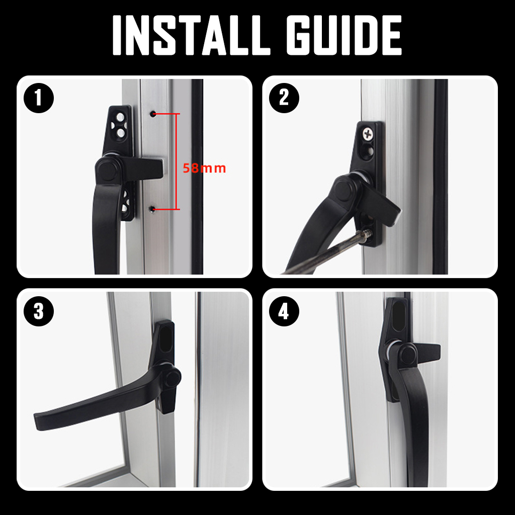 SG Ready Stock - HDB Window Locking Handle - Aluminium Casement Lever ...