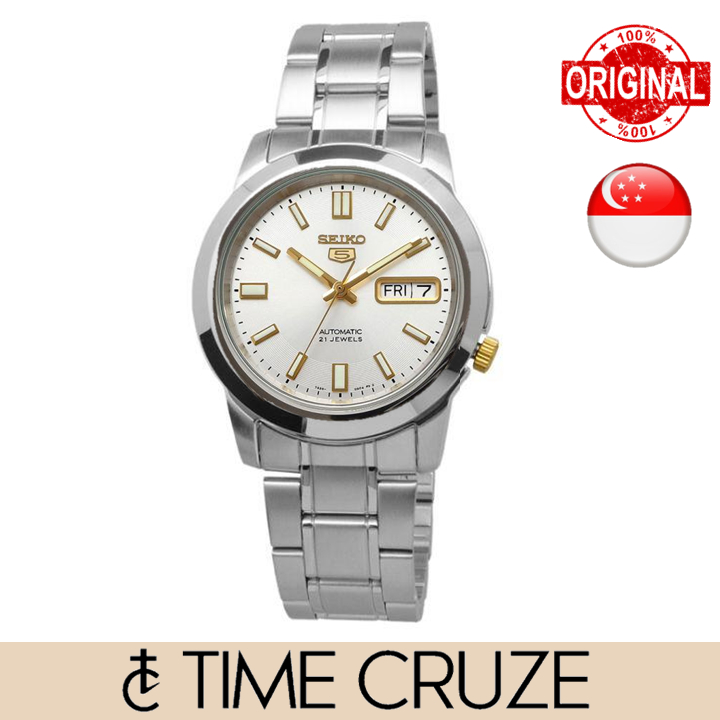[Time Cruze] Seiko 5 SNKK09K1 Automatic Silver Dial Stainless Steel Men ...