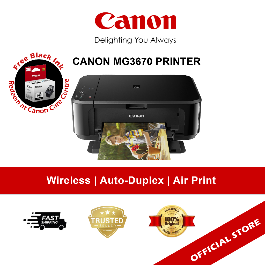 Canon PIXMA MG3670 Inkjet Printer | Shopee Singapore