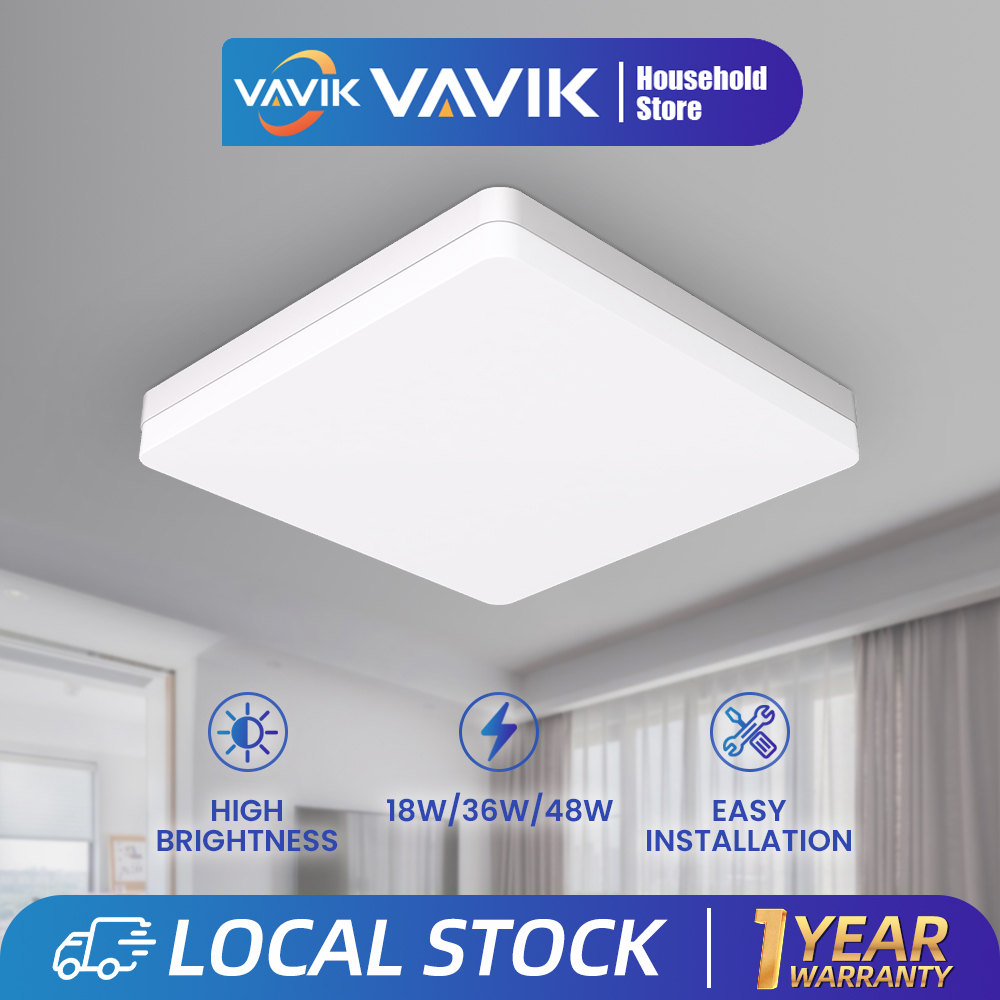 Square LED Ceiling Light 18W 36W 48W LED Light for Room Super Bright ...