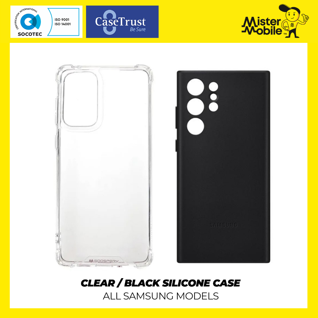 Samsung Phone Case | Transparent | Black | Shopee Singapore