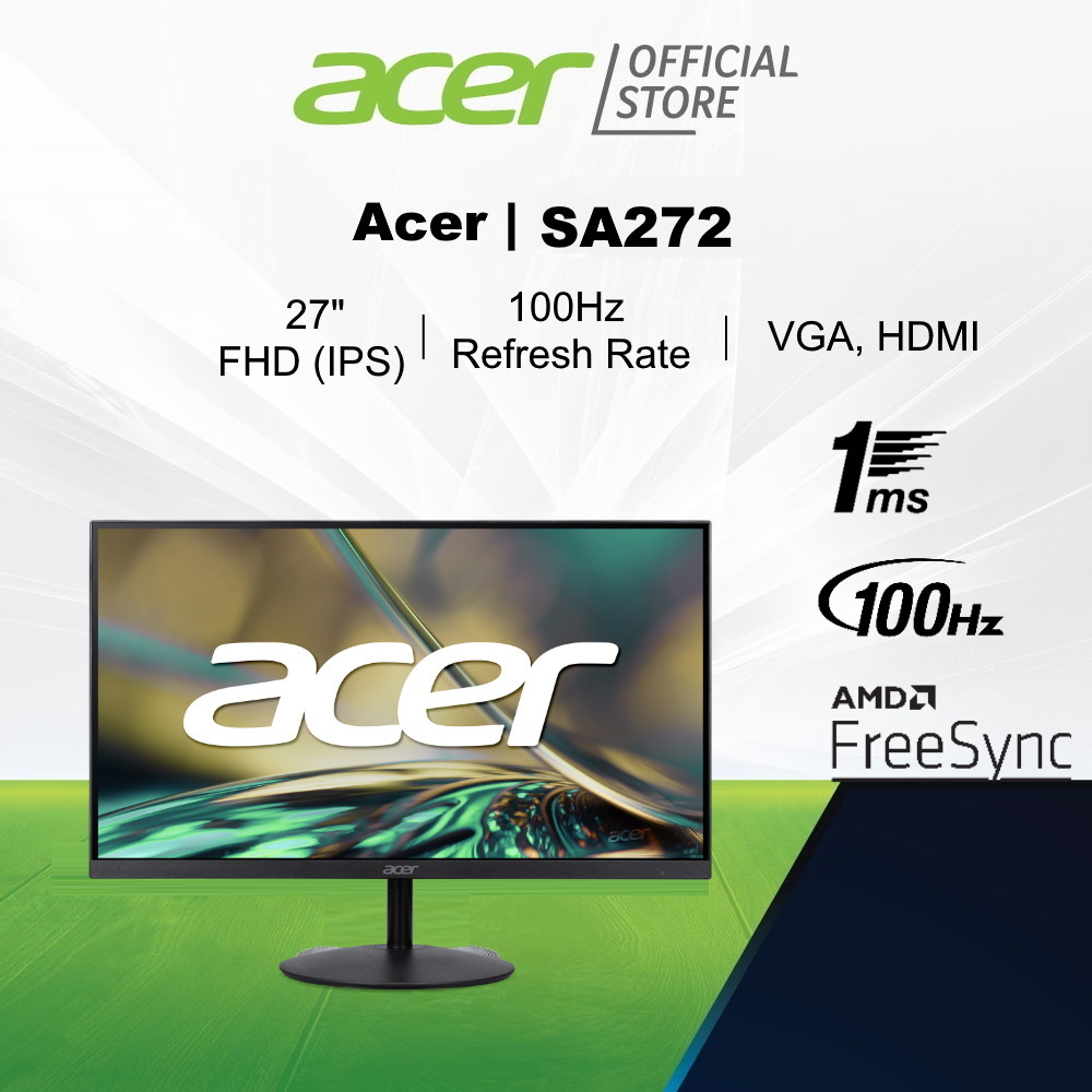 [NEW 2023 Model] Acer SA272 E 27-Inch FHD IPS FreeSync ZeroFrame ...