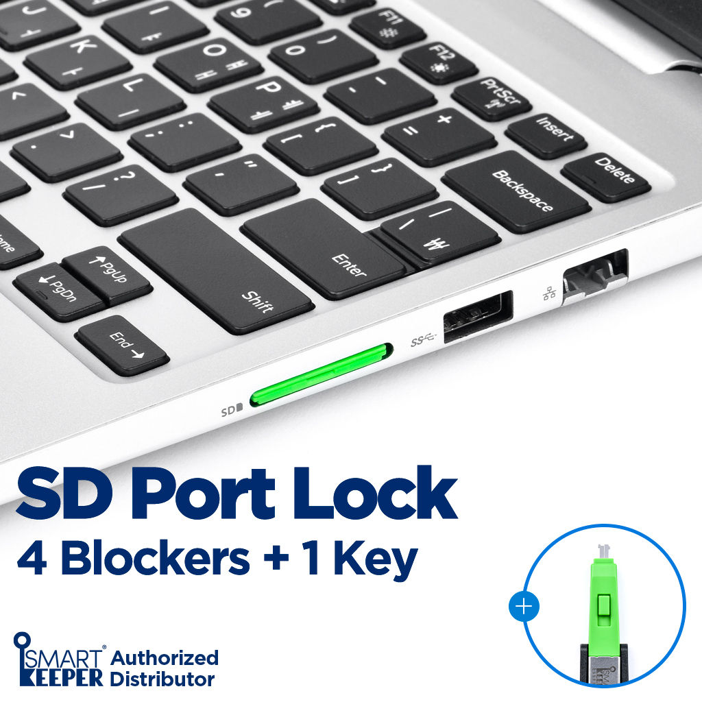SD Port Lock 4 (SD port blocker for data security x 4ea with 1 Lock Key ...