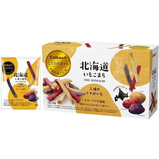 🇯🇵Calbee+, Imokomachi Potato Chips Okhotsk Salt 18g*8pcs 【Direct from ...