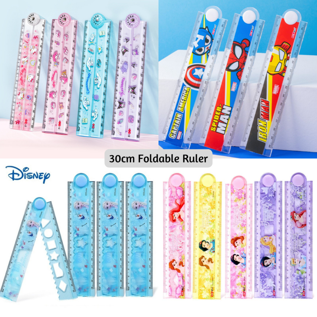 [SG Ready Stock] Disney Princess Stationery 30cm Foldable Ruler Reward ...