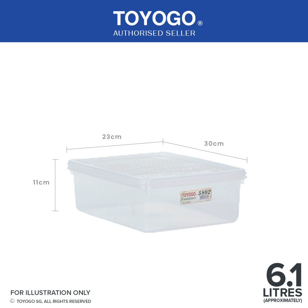 TOYOGO Rectangular Storage Container – Durable & Multi-Purpose Plastic ...