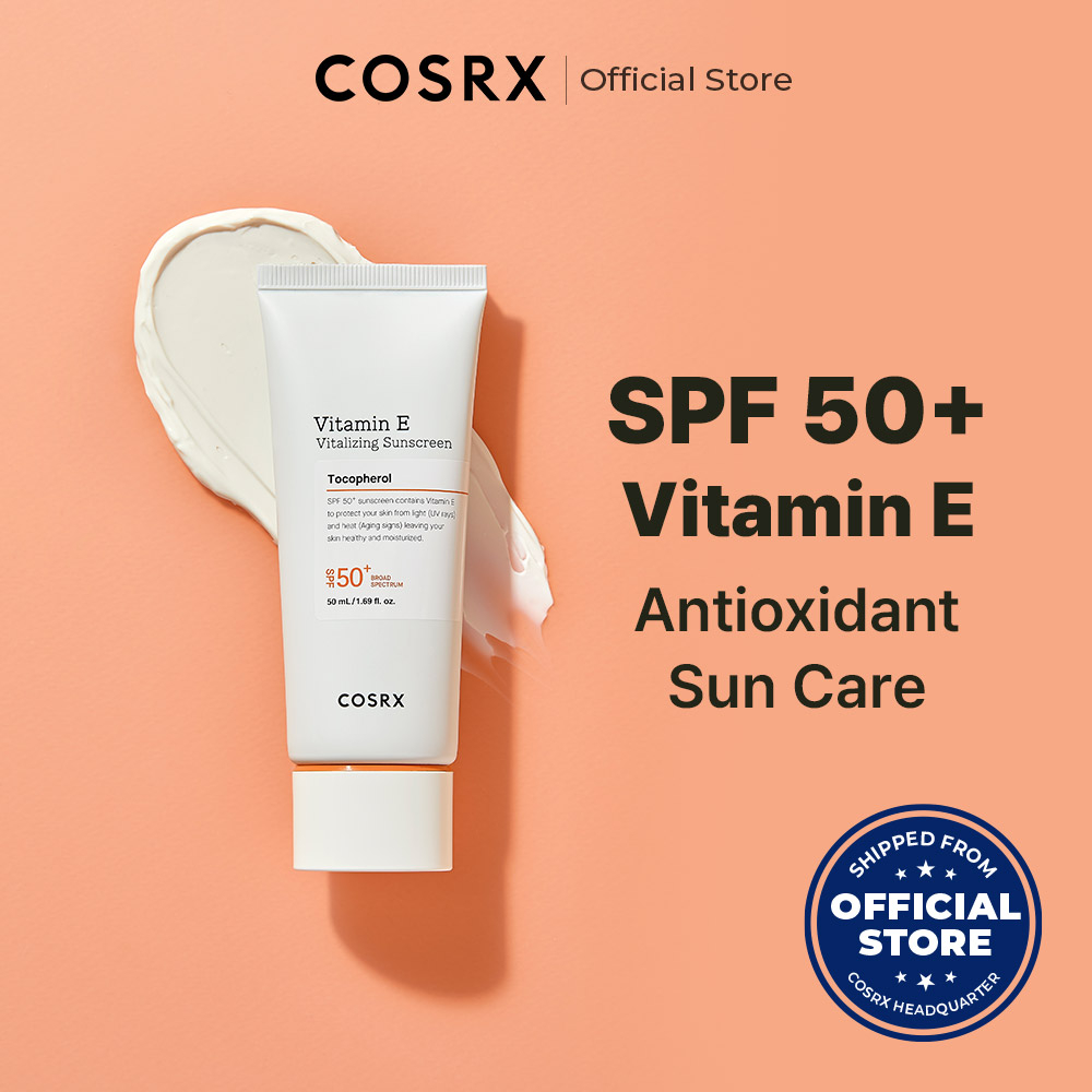 [COSRX OFFICIAL] Vitamin E Vitalizing Sunscreen SPF 50 (50ml / 1.69 fl.oz), Suncreem, Suncare ...
