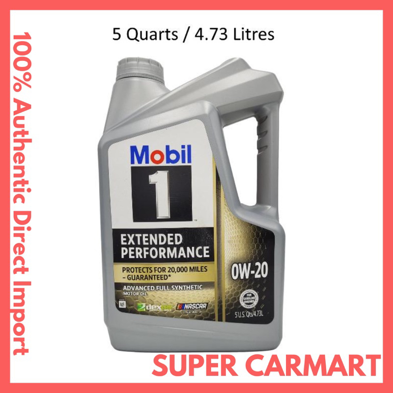 0w20 Mobil 1 Extended Performance 0W-20 SP Engine oil 5quarts/4 ...