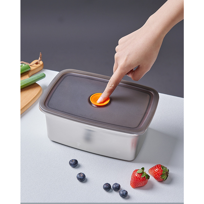 SG ready stock SUS 304 Stainless Steel Air tight Vacuum Container Lunch ...