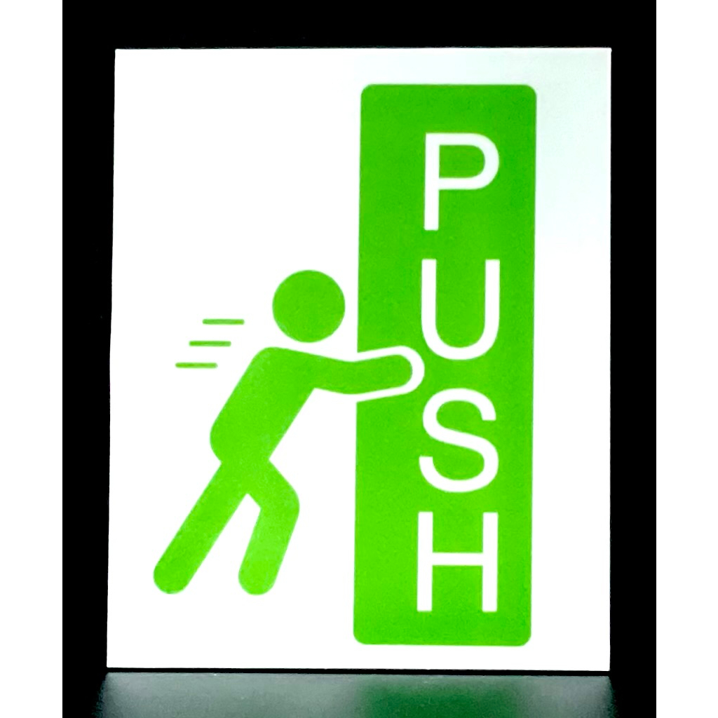 PUSH SIGNAGE ( 80mm x 100mm ) | Shopee Singapore