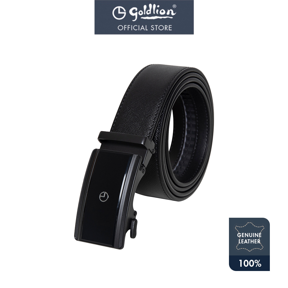 Goldlion Men Leather Auto Lock Buckle Belt - Black ( RBB501TG32N-99 ...