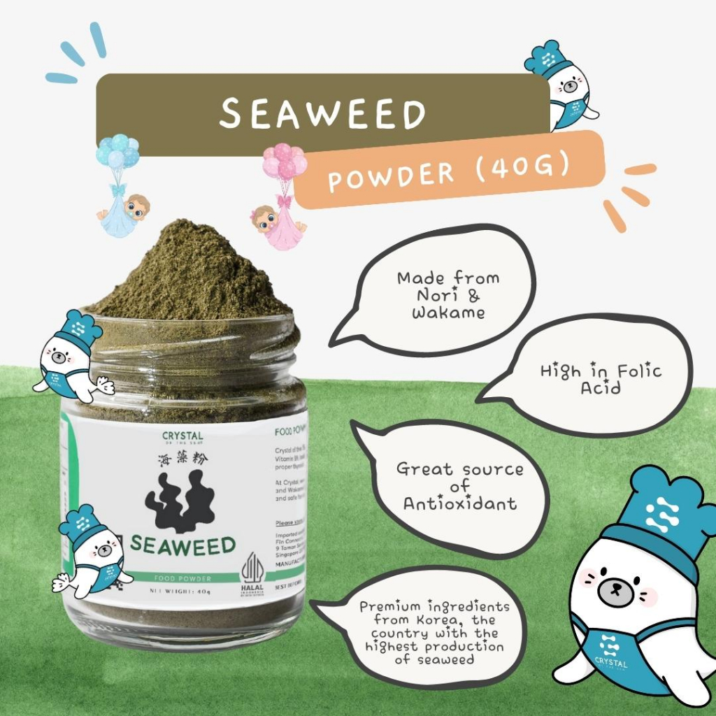 CrystalSeaSG - Premium Seaweed Powder 40g - 22.90 | 10g - 8.90 (Wakame ...