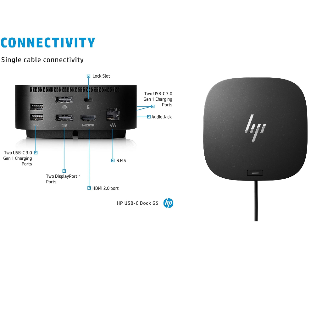 HP USB-C Dock G5 Docking Station-compatible All Type C- HP-Mac products ...