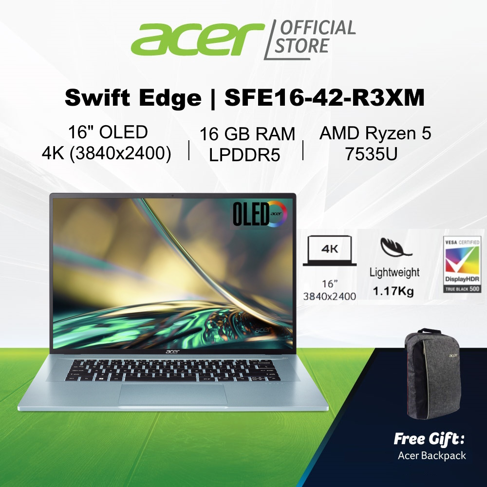 [World's Lightest 16" 4K OLED Display] Acer Swift Edge | SFE16-42 4K ...