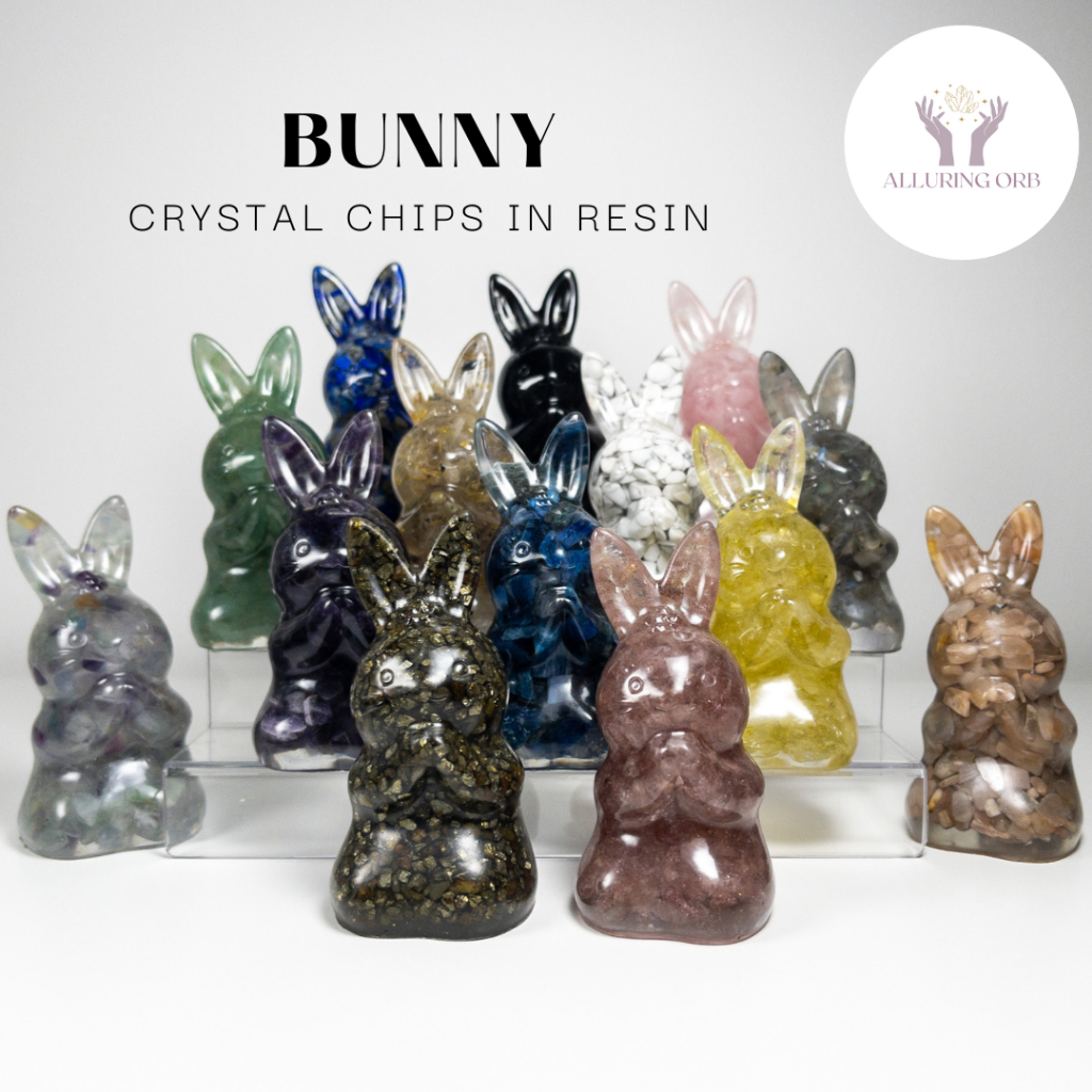🔮🇸🇬 Assorted Crystal Resin Bunny | Crystal Carvings | Natural Crystals ...