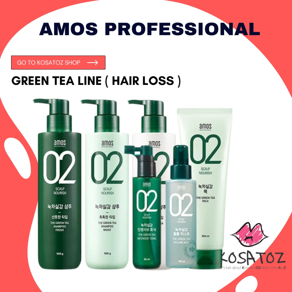Amos Professional The Green Tea Line Collection ( Shampoo, Pack, Mist ...