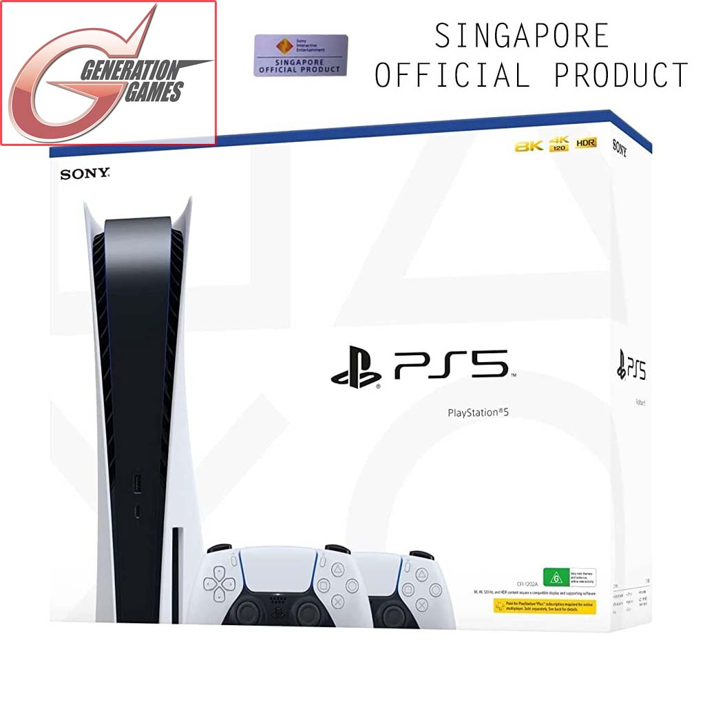 *Local SG Set* Sony PS5 PlayStation 5 Disc Edition Console - Two DualSense Wireless Controller ...